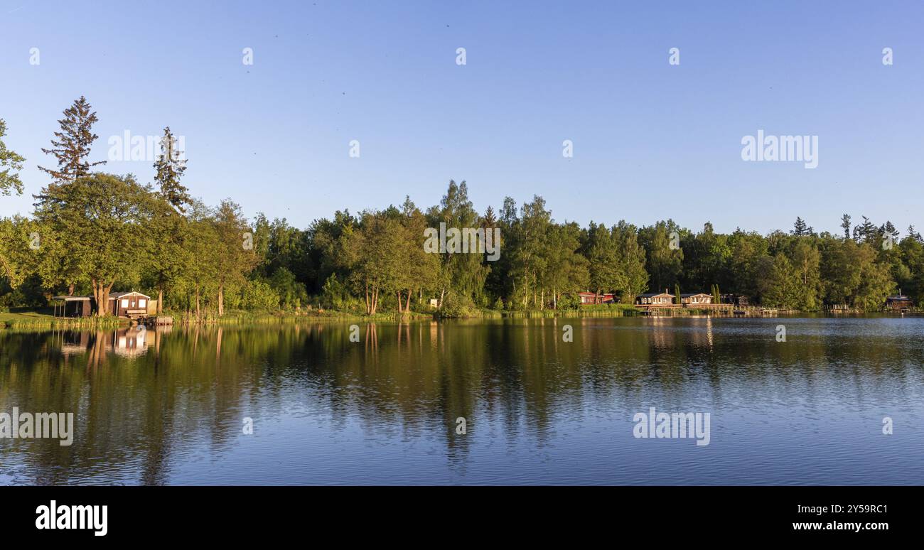 Lake Treuer neighbouring pond Harzgerode Strassberg Stock Photo - Alamy
