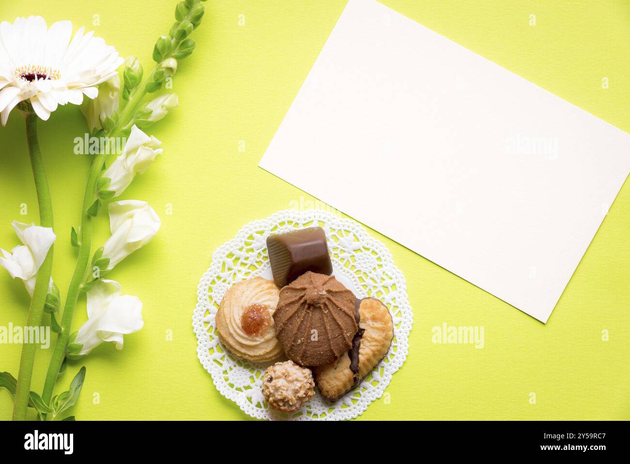 Congratulations card idea with a blank paper note and a bunch of tasty ...