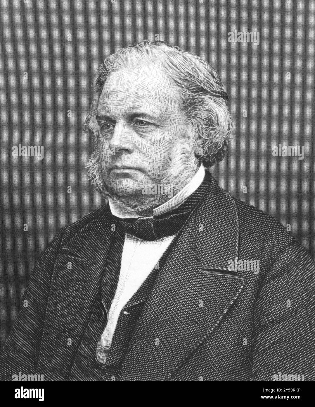 John Bright (1811-1889) on engraving from the 1800s. British Radical ...