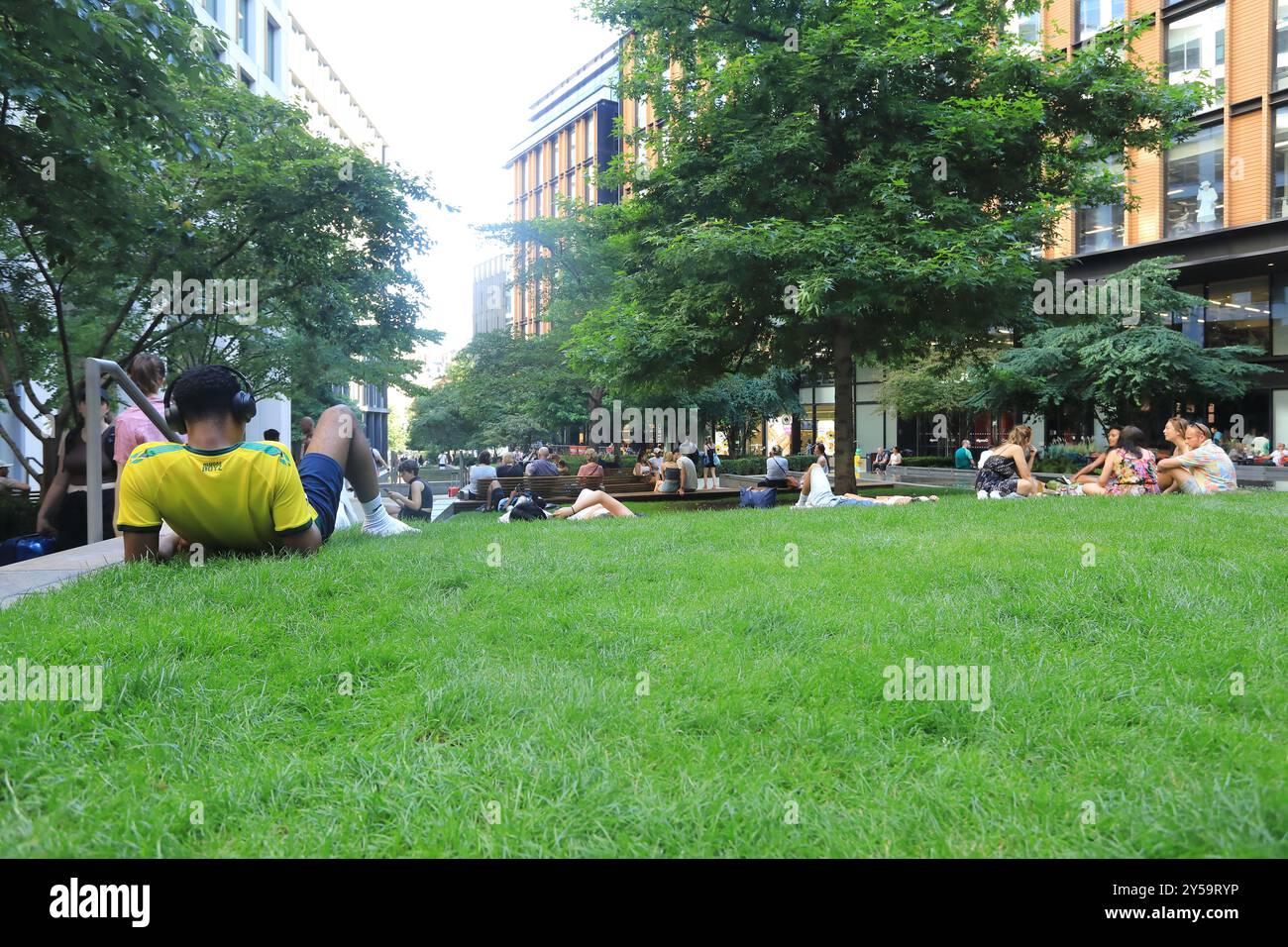 Pancras Square in the Kings Cross regeneration area, with gardens ...