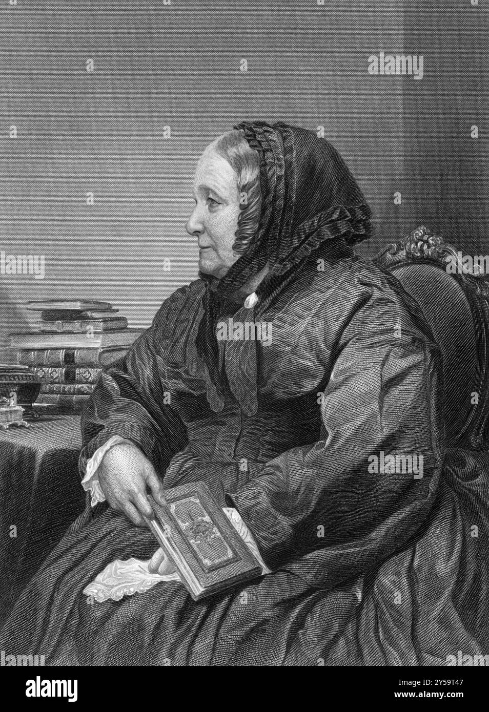 Anna Brownell Jameson (1794-1860) on engraving from 1873. British ...