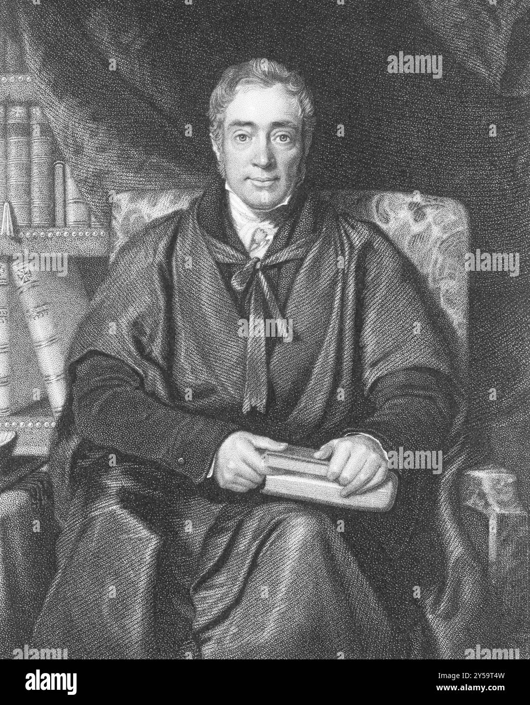 Samuel Lee (1783-1852) on engraving from the 1800s. English professor ...