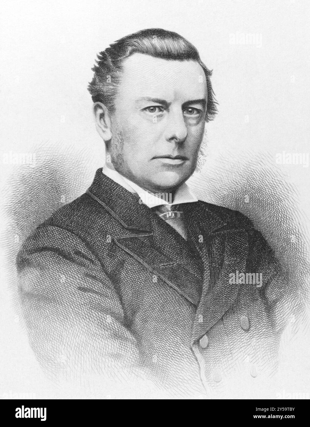Joseph Chamberlain (1836-1914) on engraving from the 1800s. Influential ...