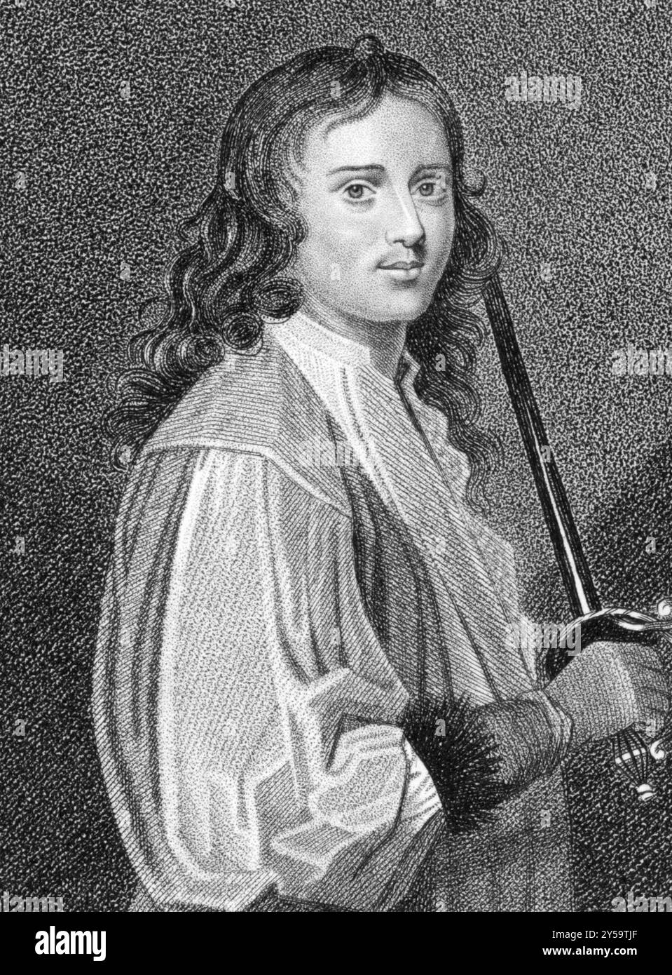 Michael Mohun (1616-1684) on engraving from the 1800s. Leading British ...