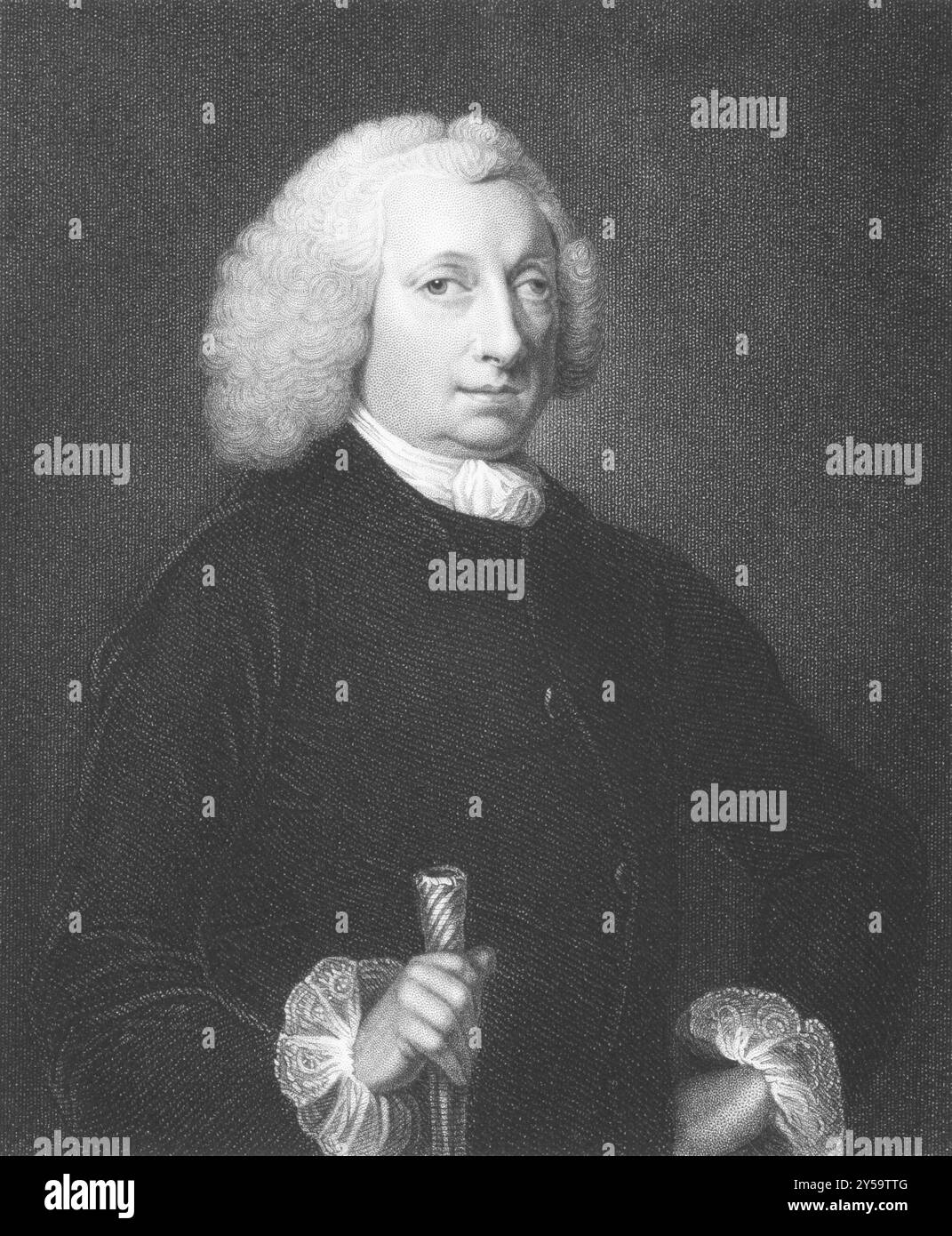 John Huxham (1672-1768) on engraving from the 1800s. Provincial doctor ...
