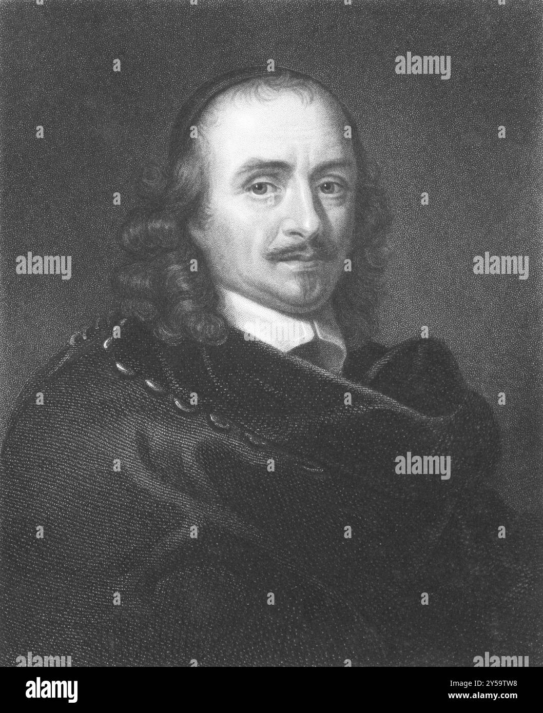 Pierre Corneille (1606-1684) on engraving from the 1800s. Founder of ...