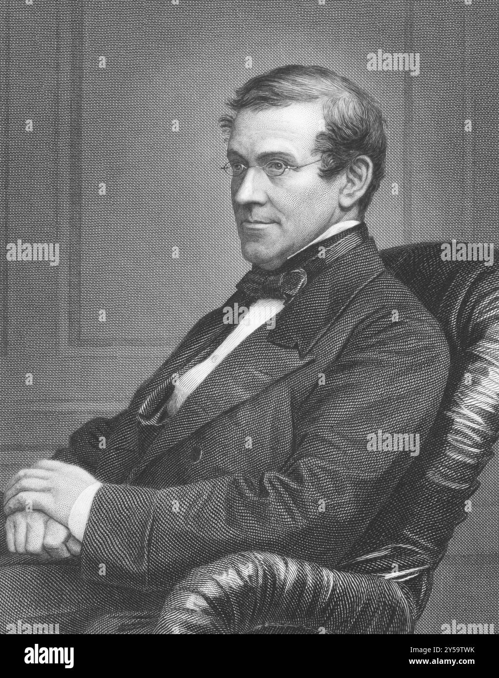 Charles Wheatstone (1802-1875) on engraving from the 1800s. English ...
