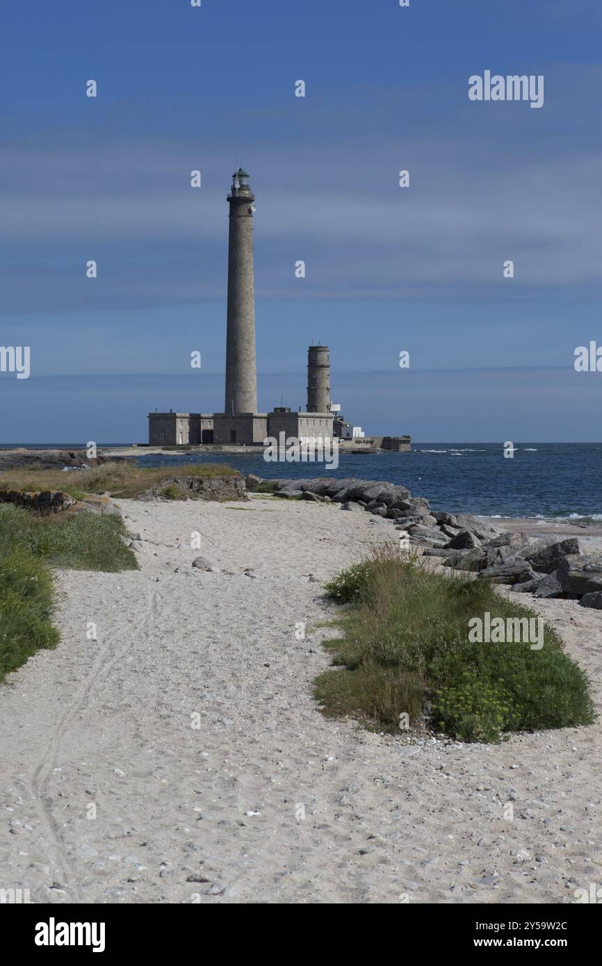 A lighthouse on the French Channel coast in Normandy Stock Photo - Alamy