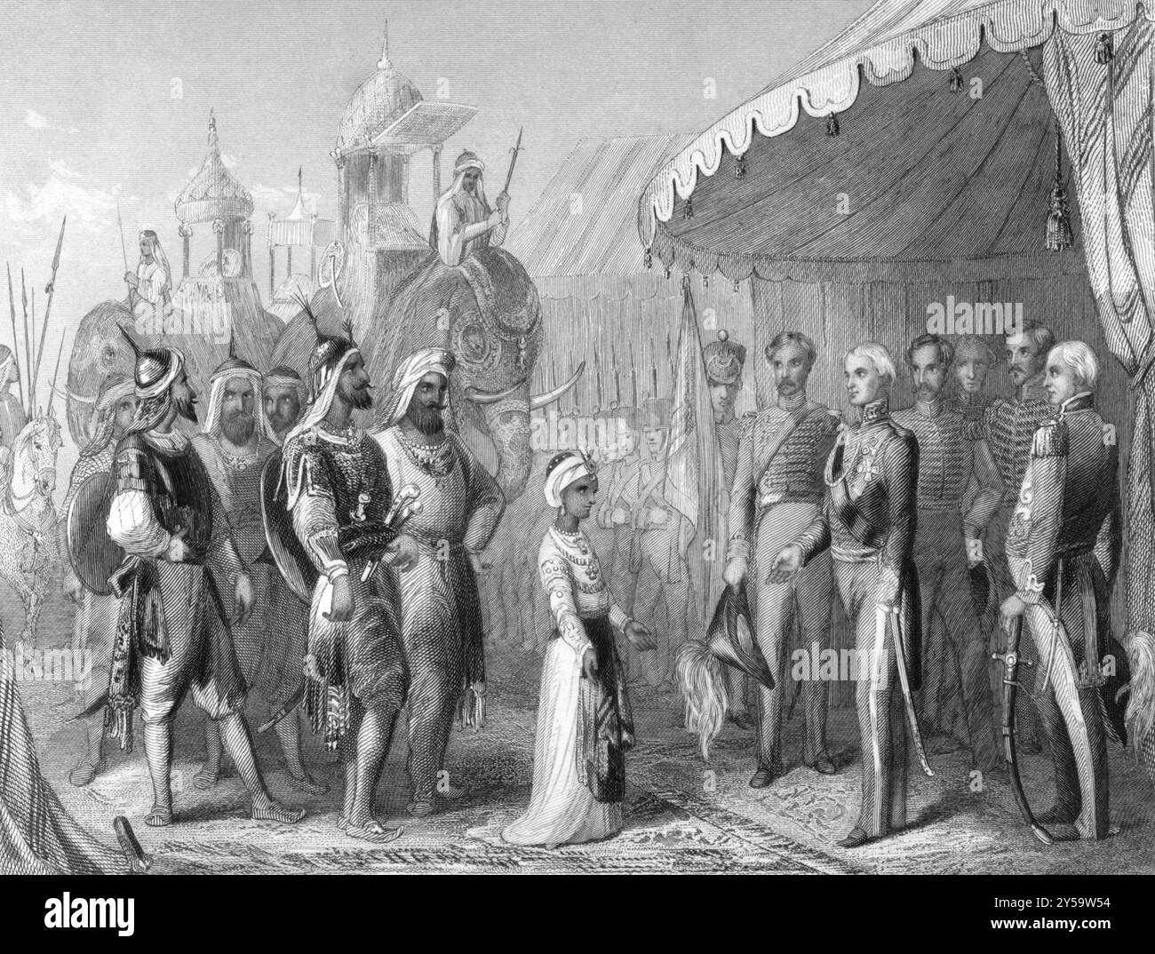 The submission of the young Maharaja Duleep Singh to Sir Henry Hardinge ...