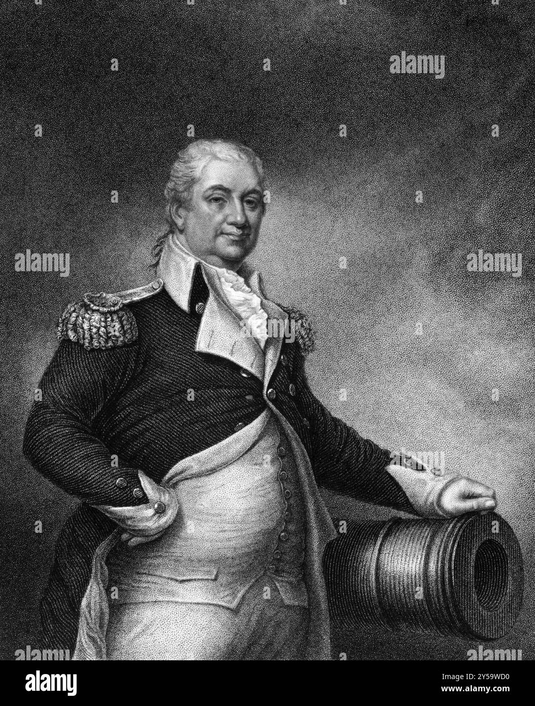 Henry Knox (1750-1806) on engraving from 1835. Military officer of the ...