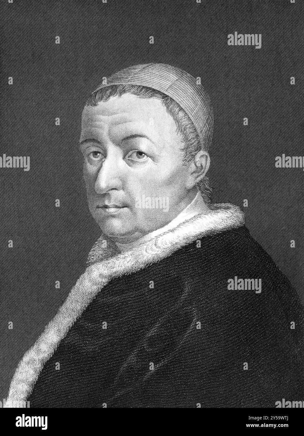 Pope Leo XIII (1810-1903) on engraving from 1859. 256th Pope of the ...