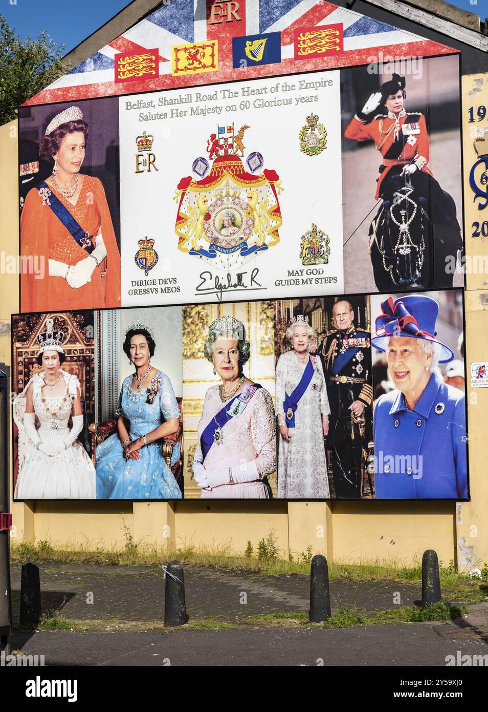 Shankill Road, Queens Diamond jubilee Celebratory Poster, Belfast Stock ...