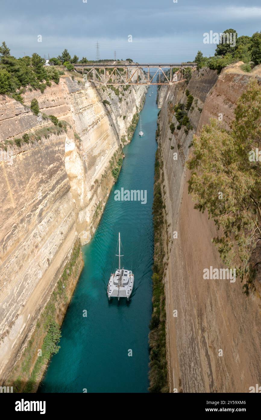 Views from the Corinth Canal in Greece Stock Photo - Alamy