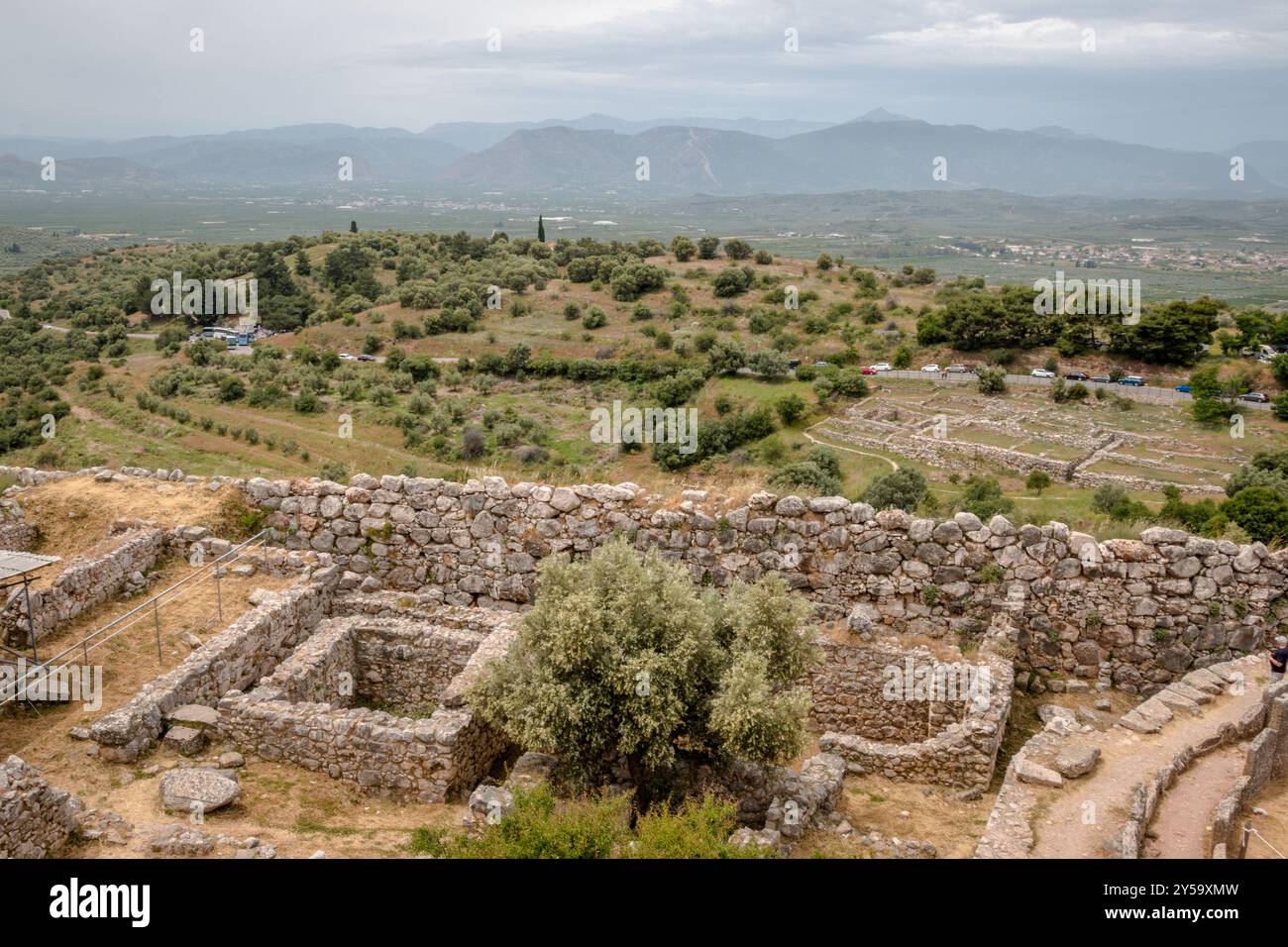 Views from the archaeological site of Mycenae, Greece Stock Photo - Alamy
