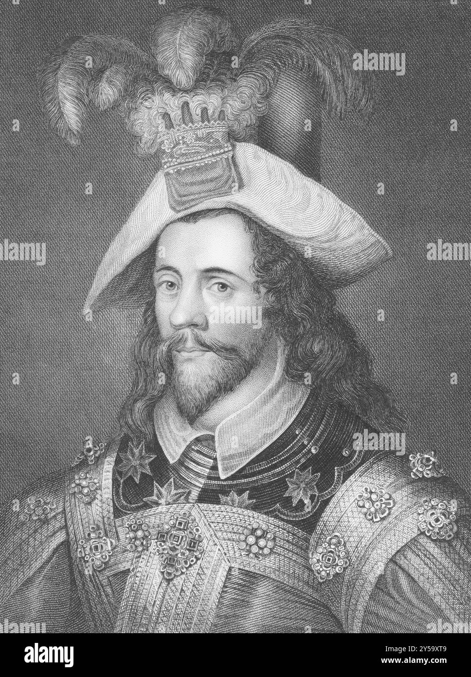 George Clifford, 3rd Earl of Cumberland (1558-1605) on engraving from ...