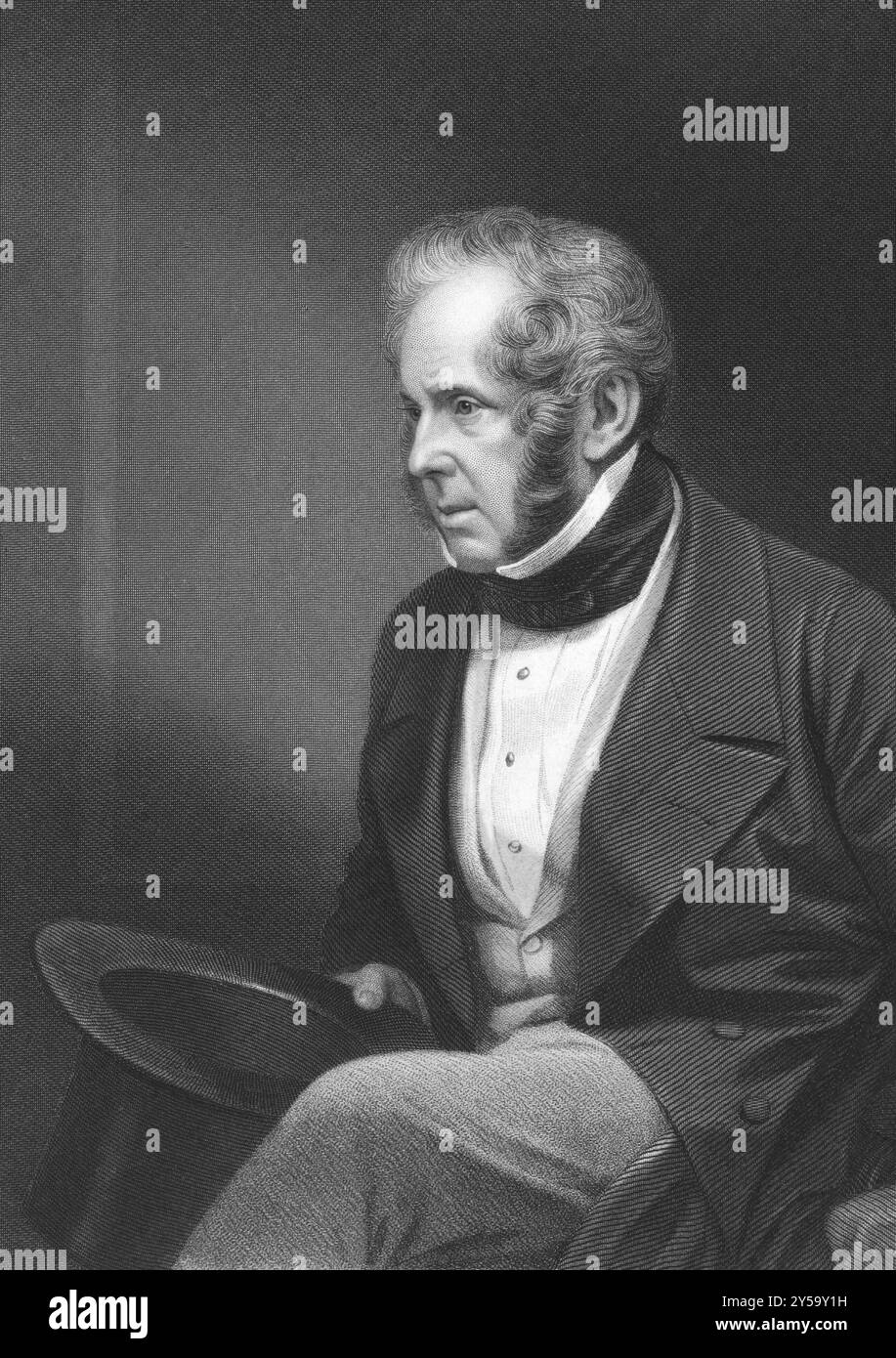 Henry John Temple, 3rd Viscount Palmerston (1784-1865) on engraving ...