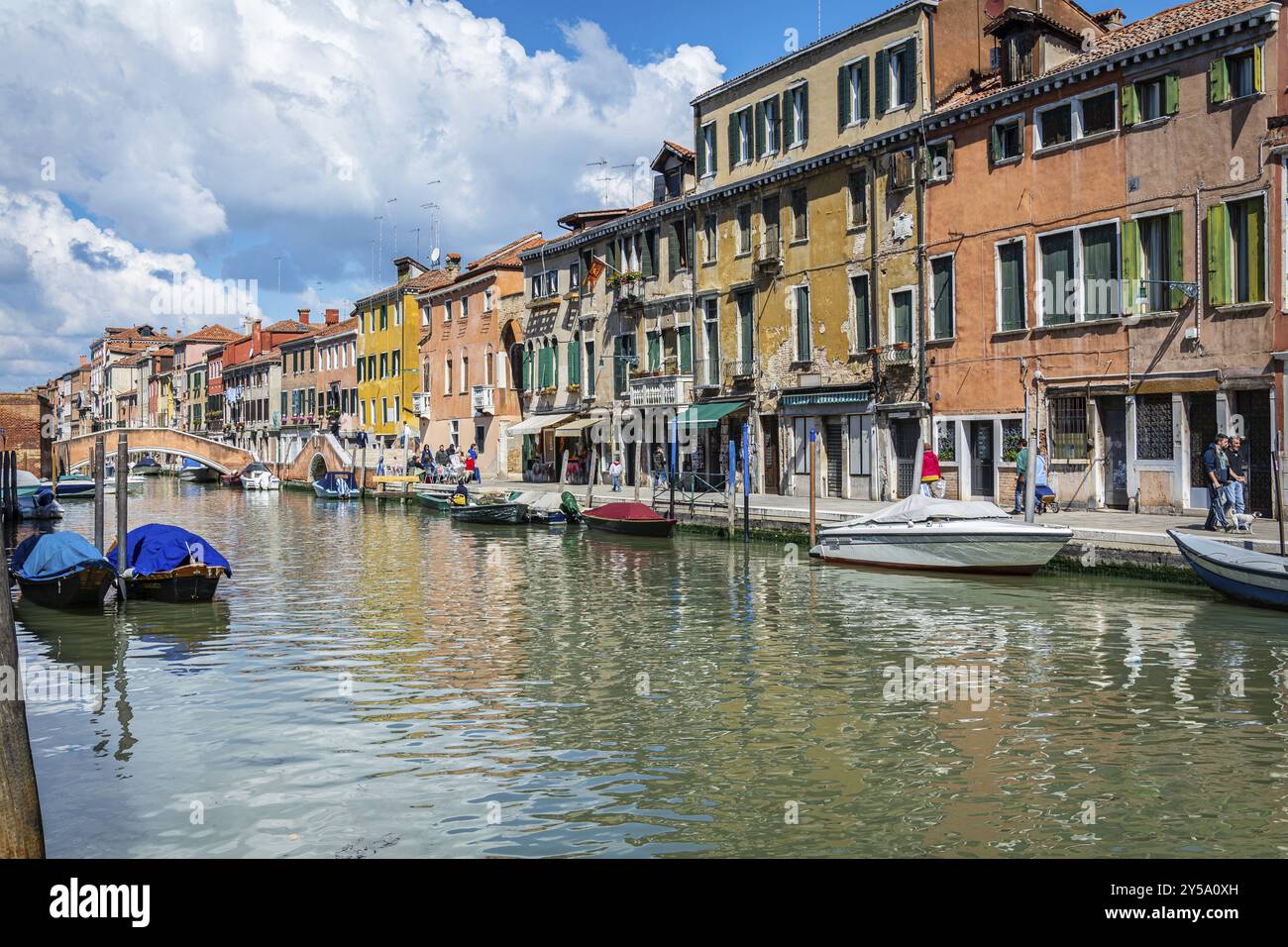 Walkway and Canal, Venice, Italy, Europe Stock Photo - Alamy