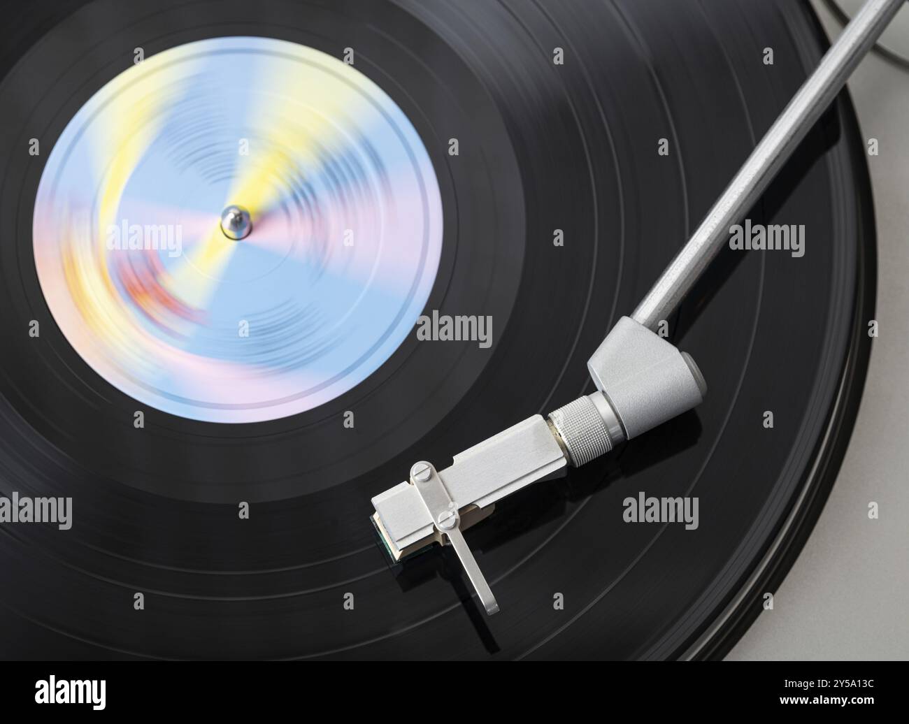 Vinyl Record Playing on a Record Player Stock Photo - Alamy