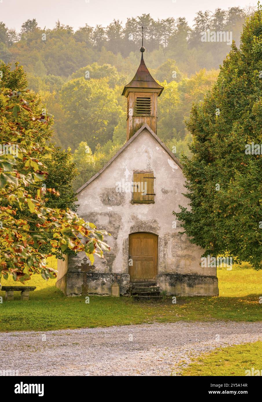 Historical image village church hi-res stock photography and images - Alamy
