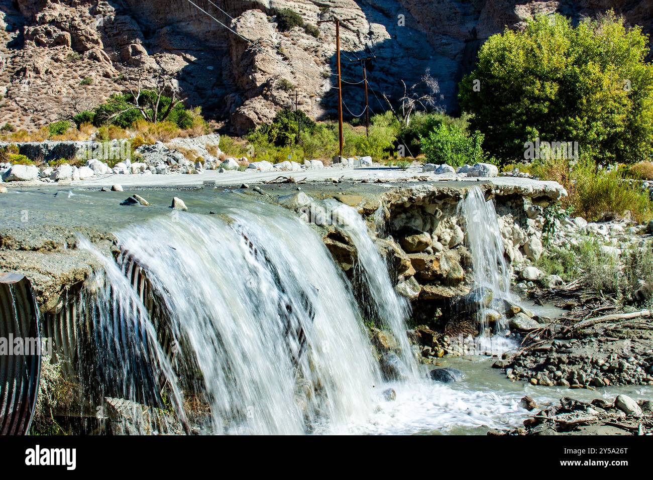 Destruction of a road after an earthquake Stock Photo - Alamy