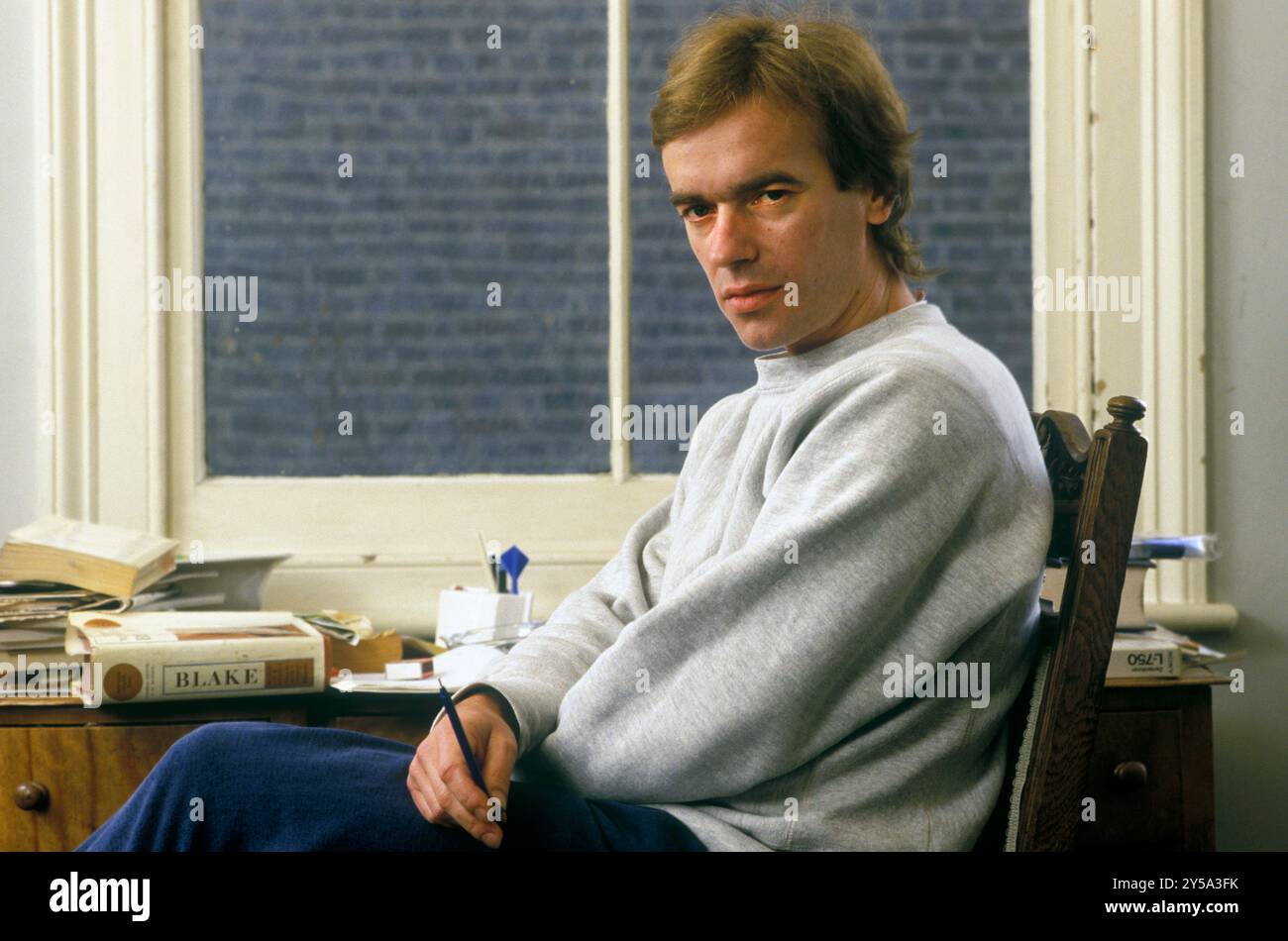 Martin Amis portrait of author in his Notting Hill west London office ...