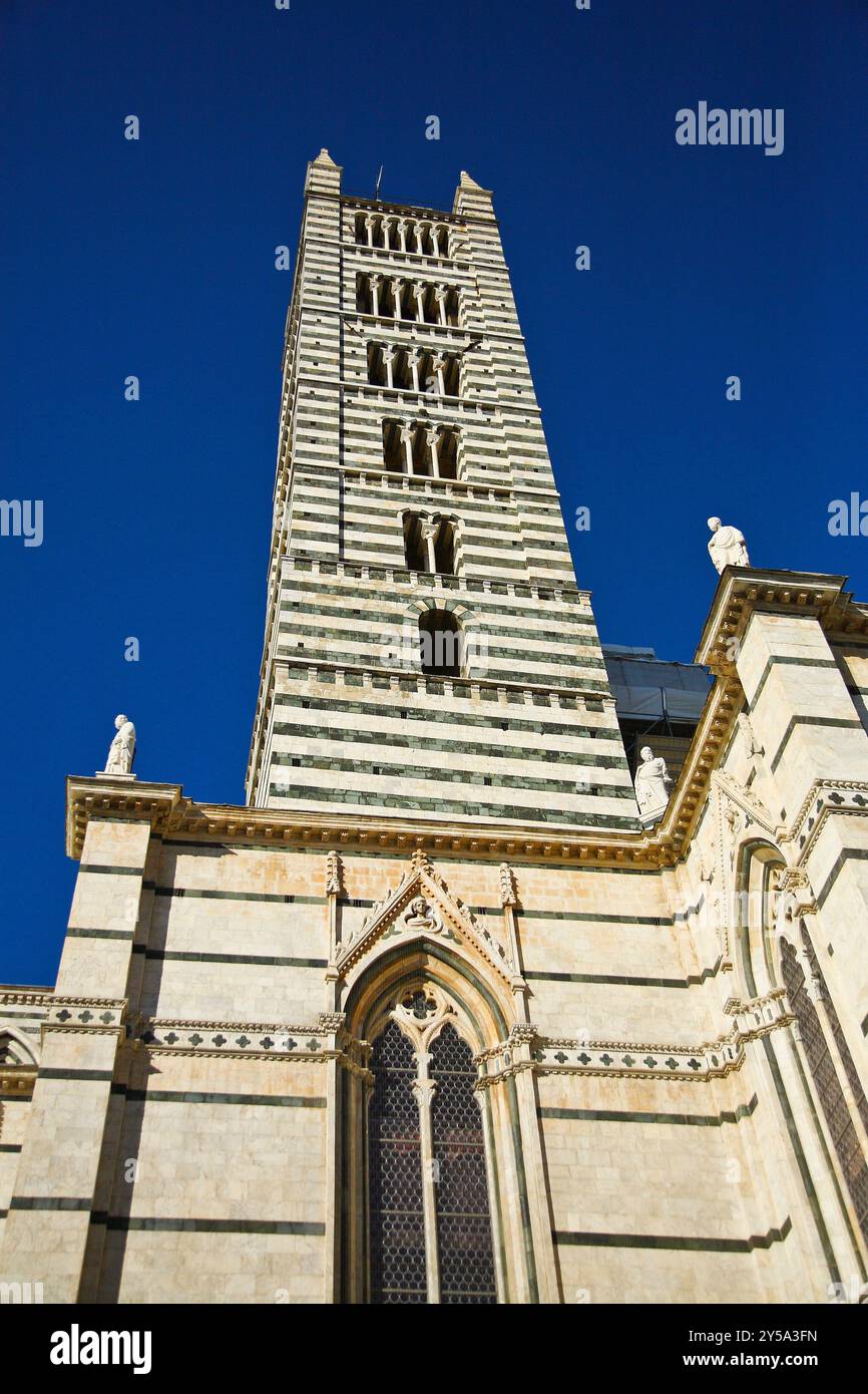 the beautiful Gothic Romanesque facade of the Cathedral of Santa Maria ...