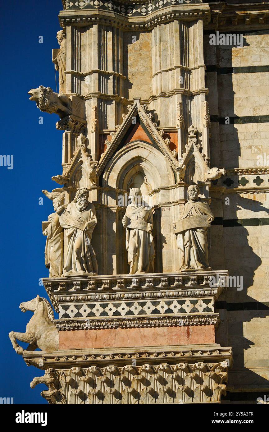 the beautiful Gothic Romanesque facade of the Cathedral of Santa Maria ...