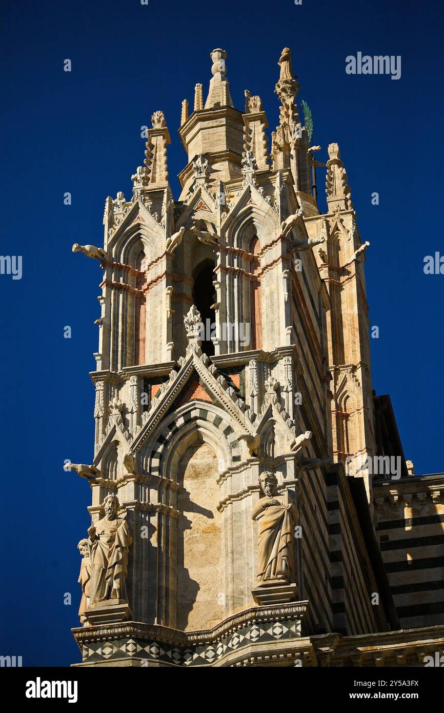 the beautiful Gothic Romanesque facade of the Cathedral of Santa Maria ...