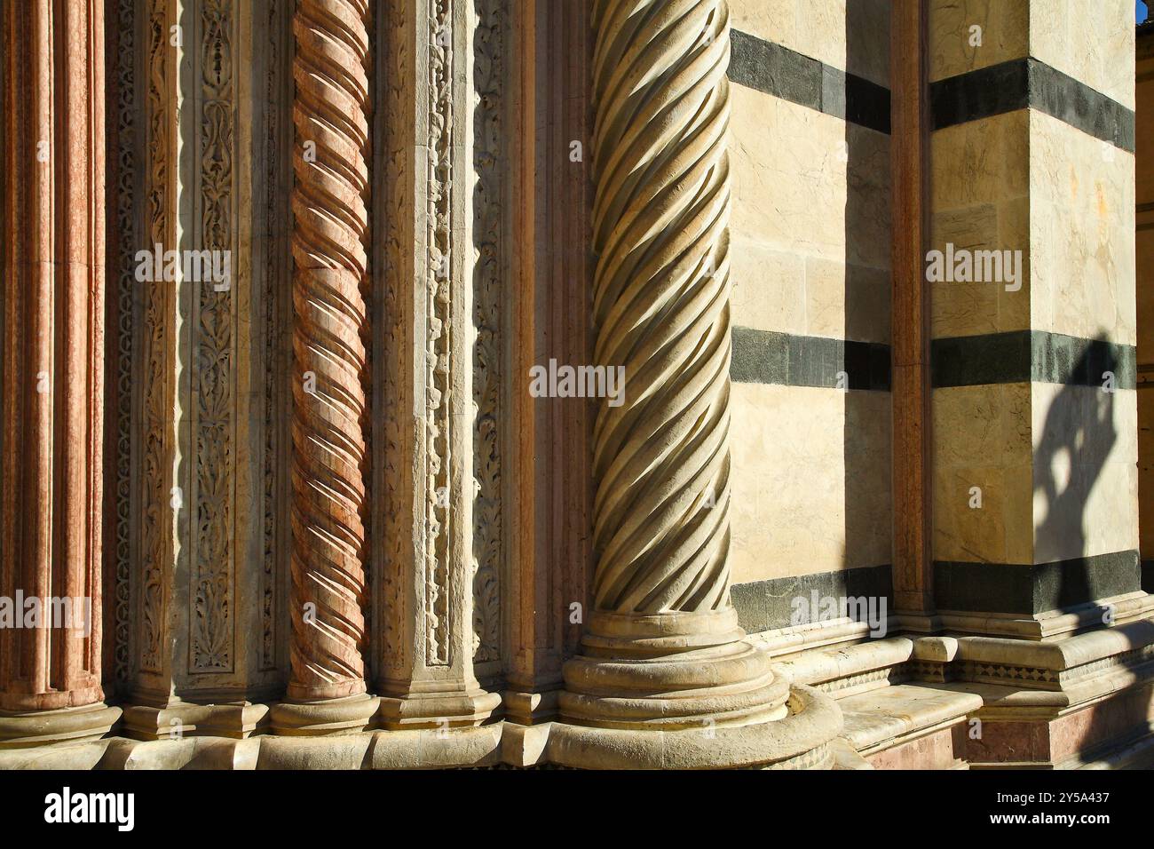 the beautiful Gothic Romanesque facade of the Cathedral of Santa Maria ...