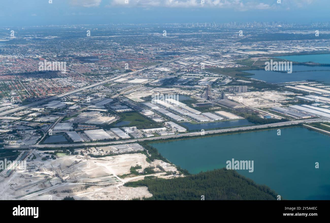 An aerial view of the East Coast Buffer Water Preserve Area to the west ...