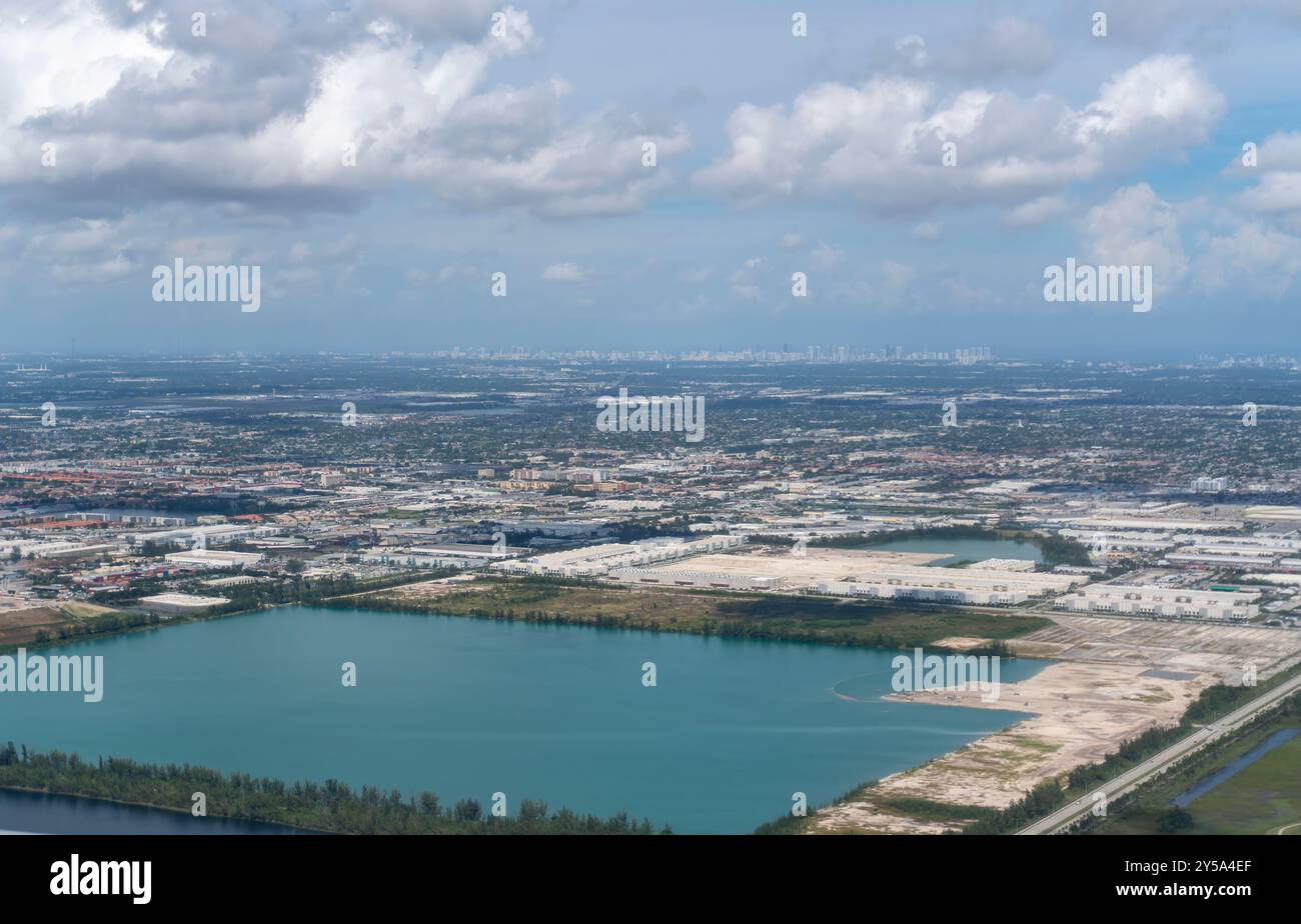 An aerial view of the East Coast Buffer Water Preserve Area to the west ...