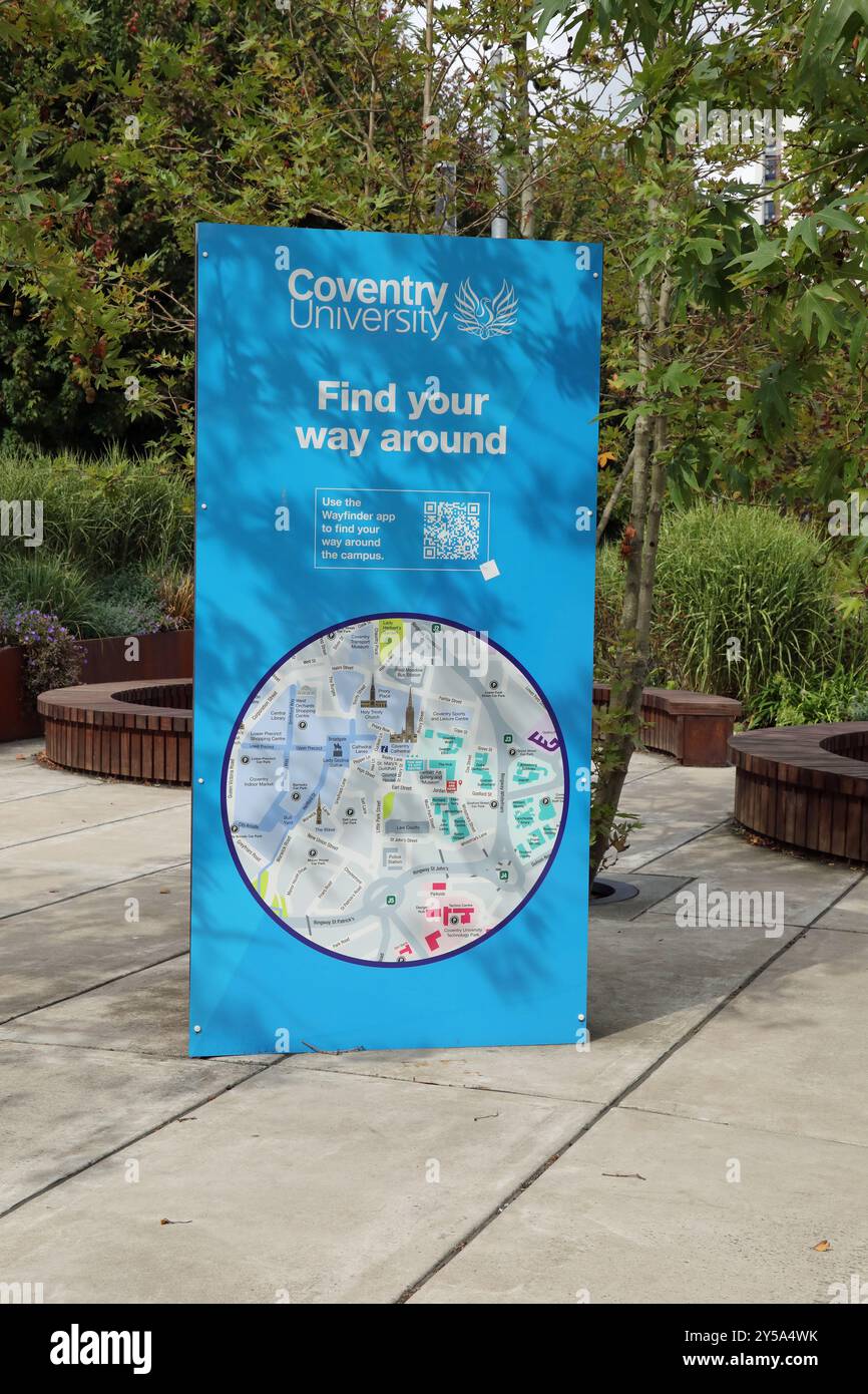 Street map for university students at Coventry campus Stock Photo - Alamy