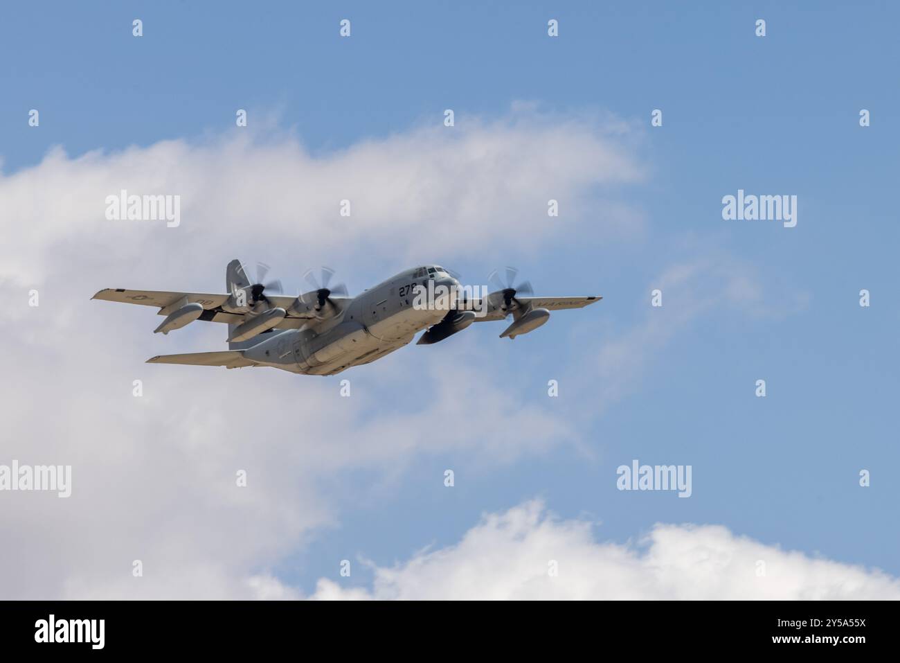 A U.S. Marine Corps KC-130J Super Hercules with Marine Aerial Refueler ...