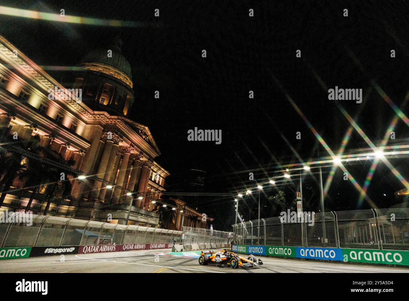 Singapore, Singapore. 20th Sep, 2024. Oscar Piastri of Australia drives ...
