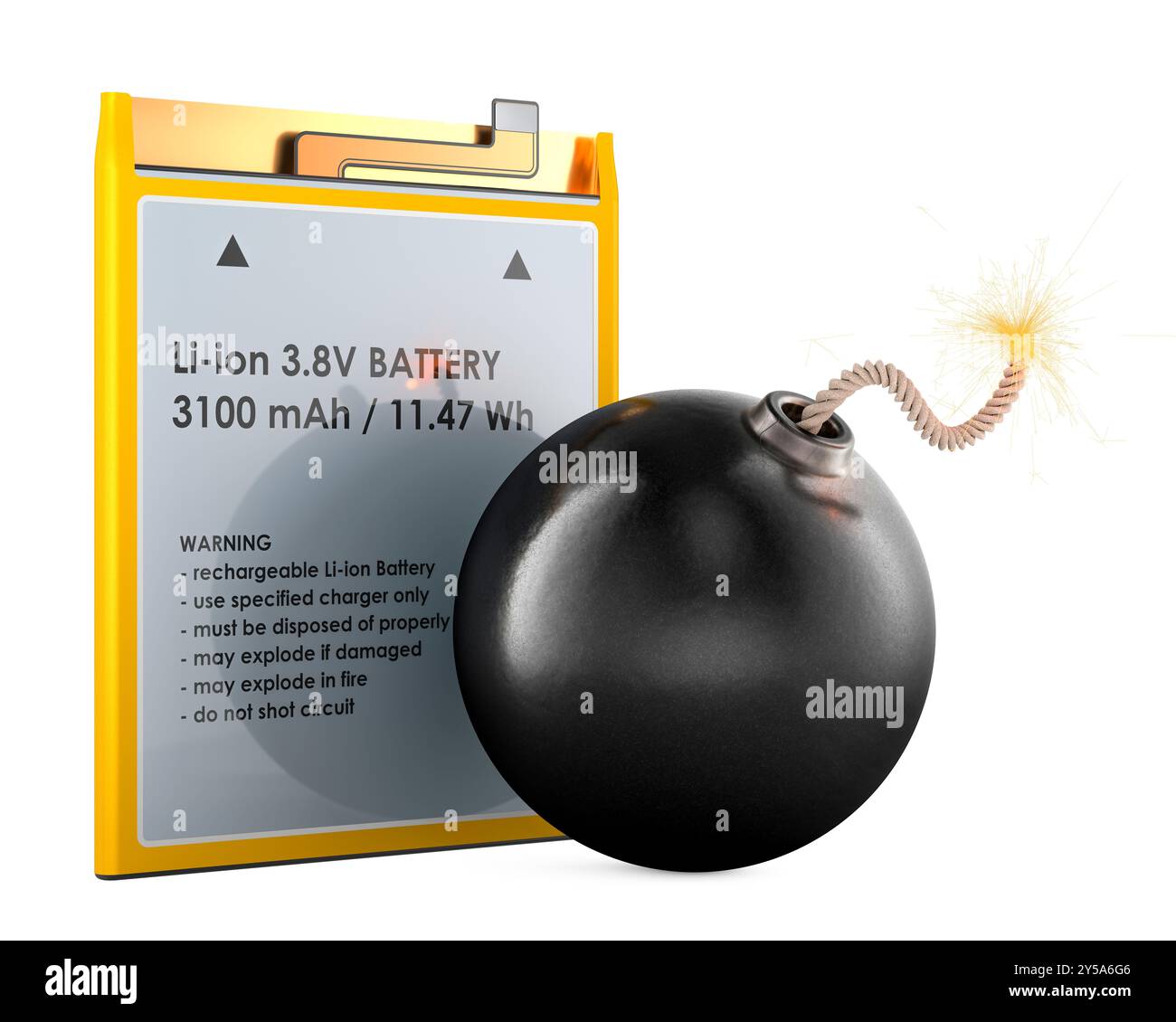 Caution lithium ion battery hi-res stock photography and images - Alamy