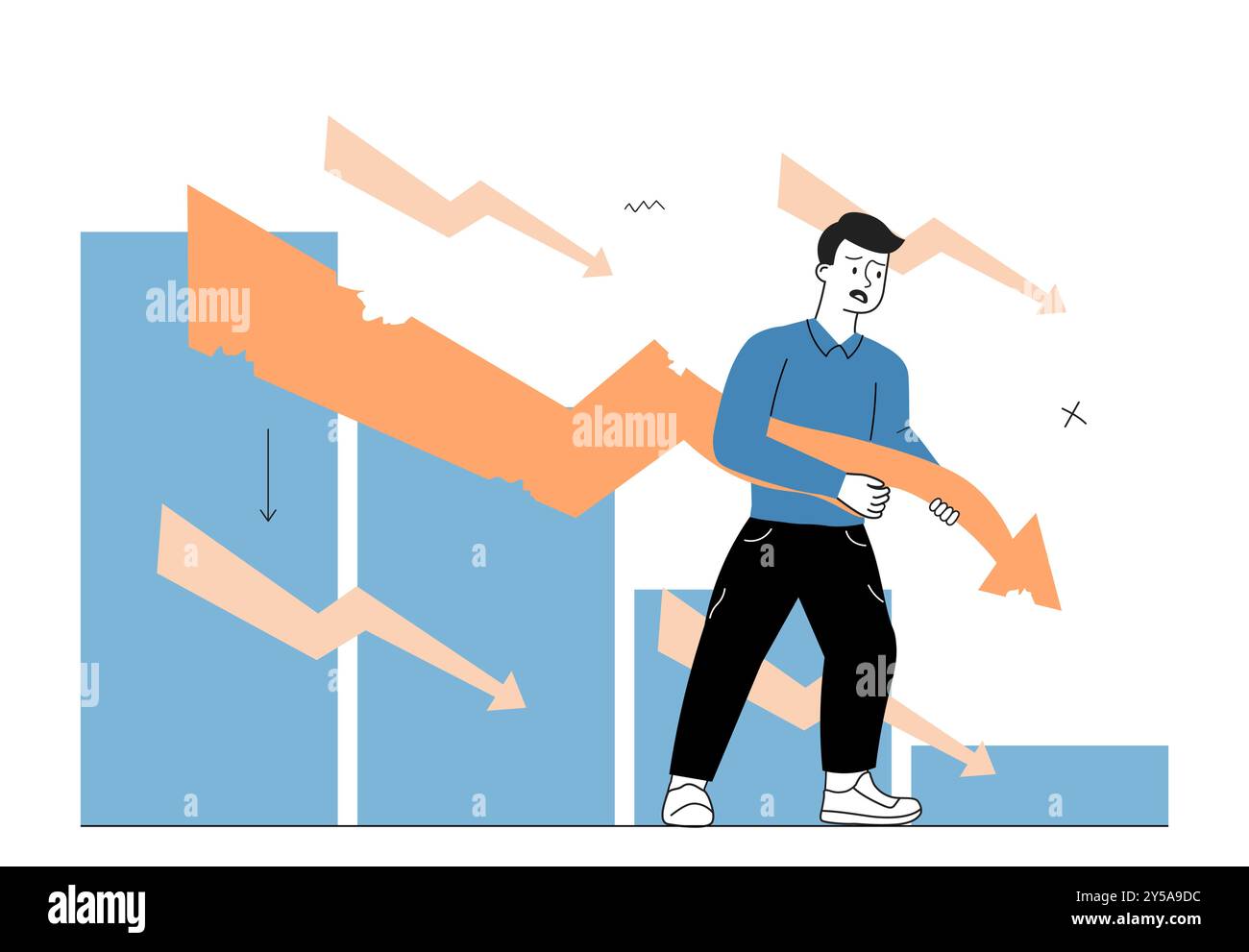 Man falling down drawing Stock Vector Images - Alamy