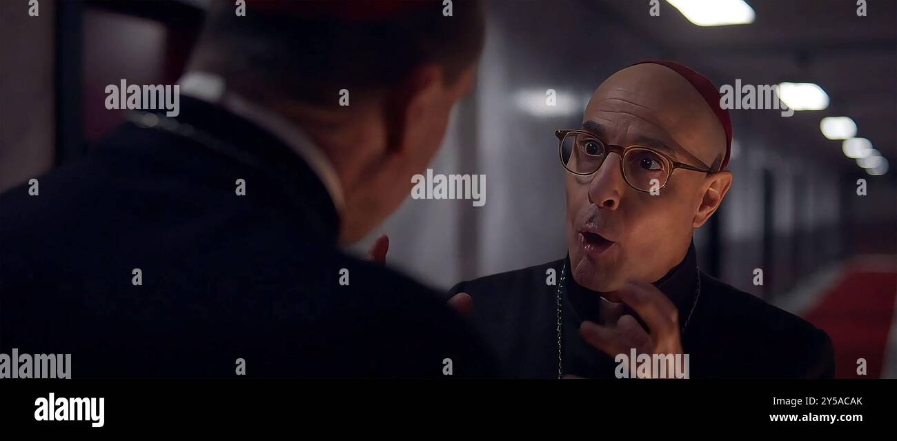 Rome, Italy. Ralph Fiennes and Stanley Tucci in Conclave - (C)Black ...