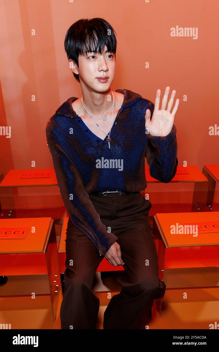 Milan, Italien. 20th Sep, 2024. Jin from BTS attends GUCCI Spring ...