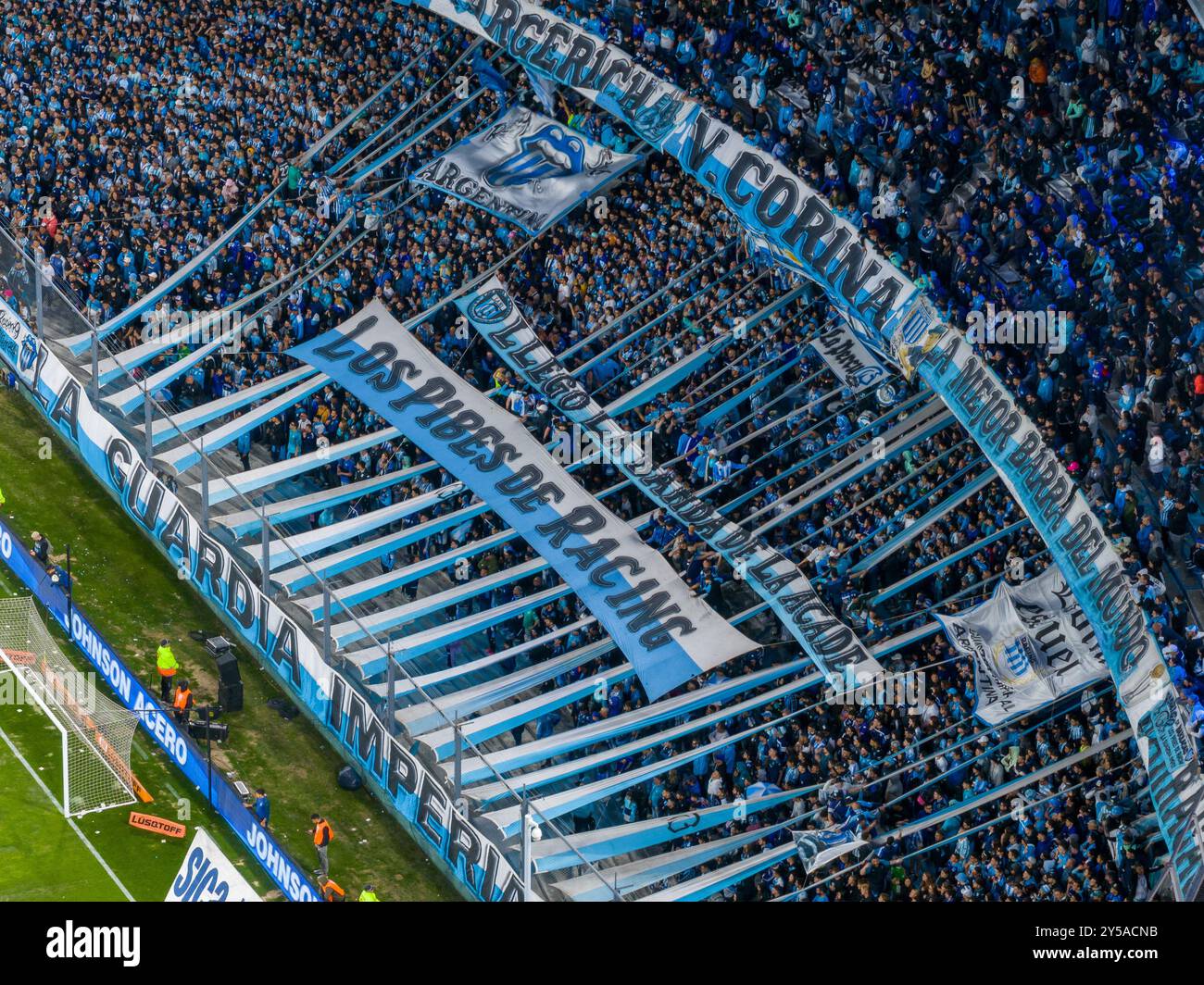 Buenos Aires, Argentina, September 15, 2024: Aerial view of Racing vs ...