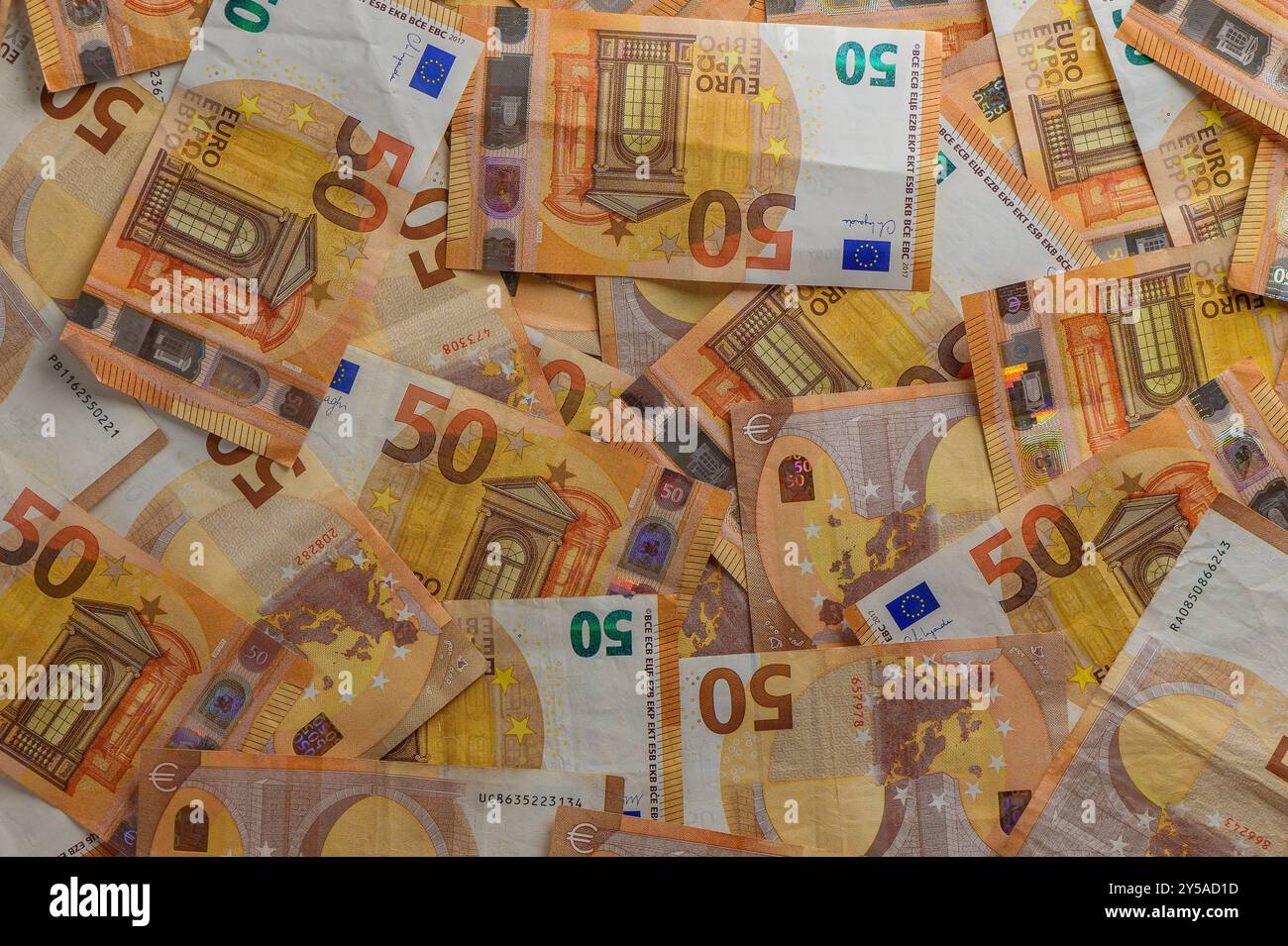 50 euro banknote close up with brown details 1 Stock Photo - Alamy