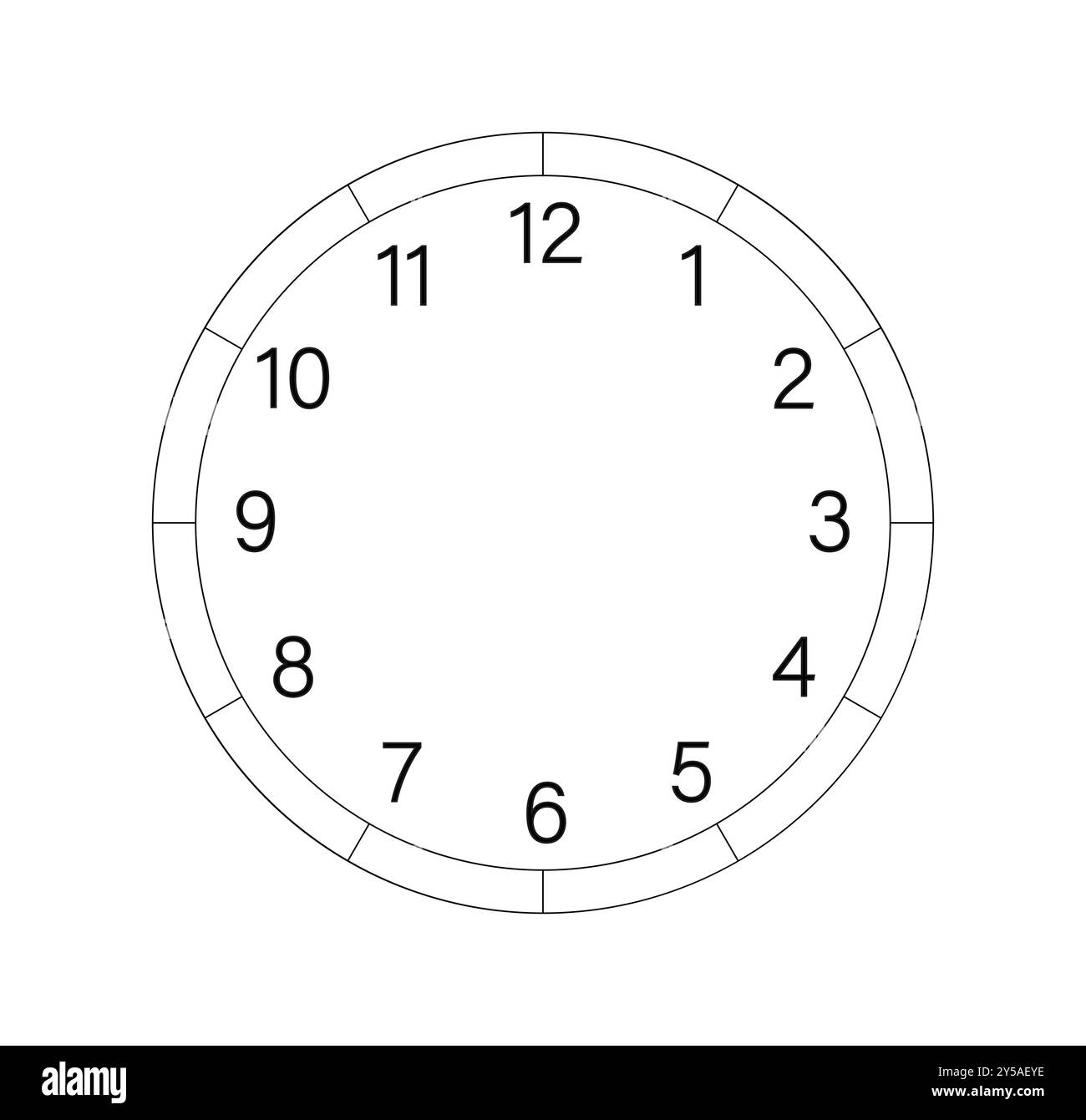 Mechanical clock template. Watch and timepiece. Circle and rounded ...
