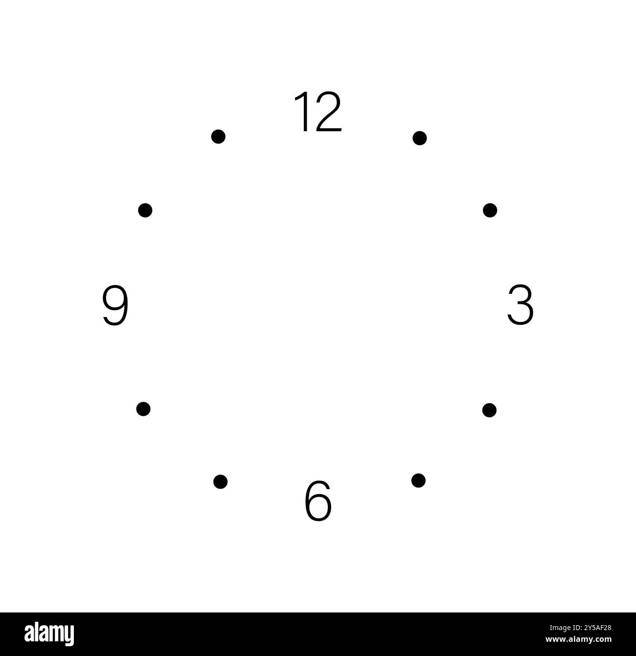 Mechanical clock template. Watch and timepiece. Circle and rounded ...