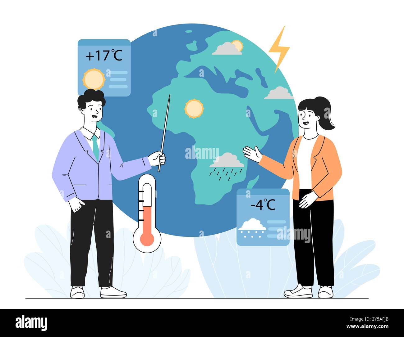 Weather presenters Stock Vector Images - Alamy