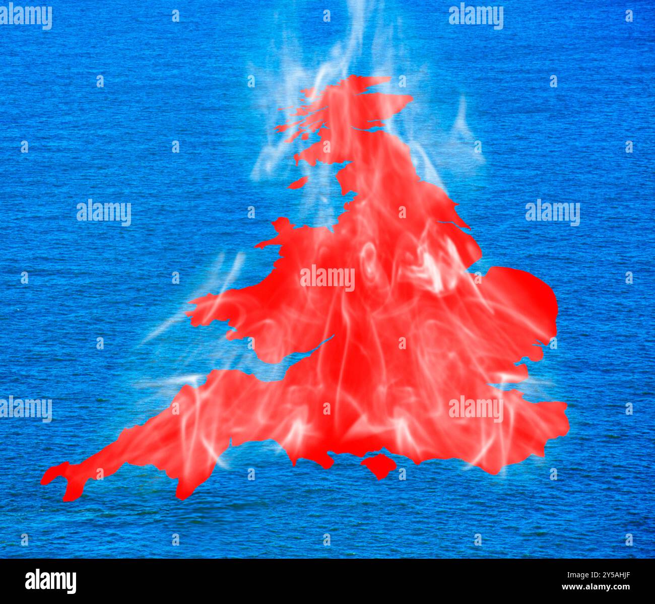 UK heatwave, conceptual illustration Stock Photo - Alamy
