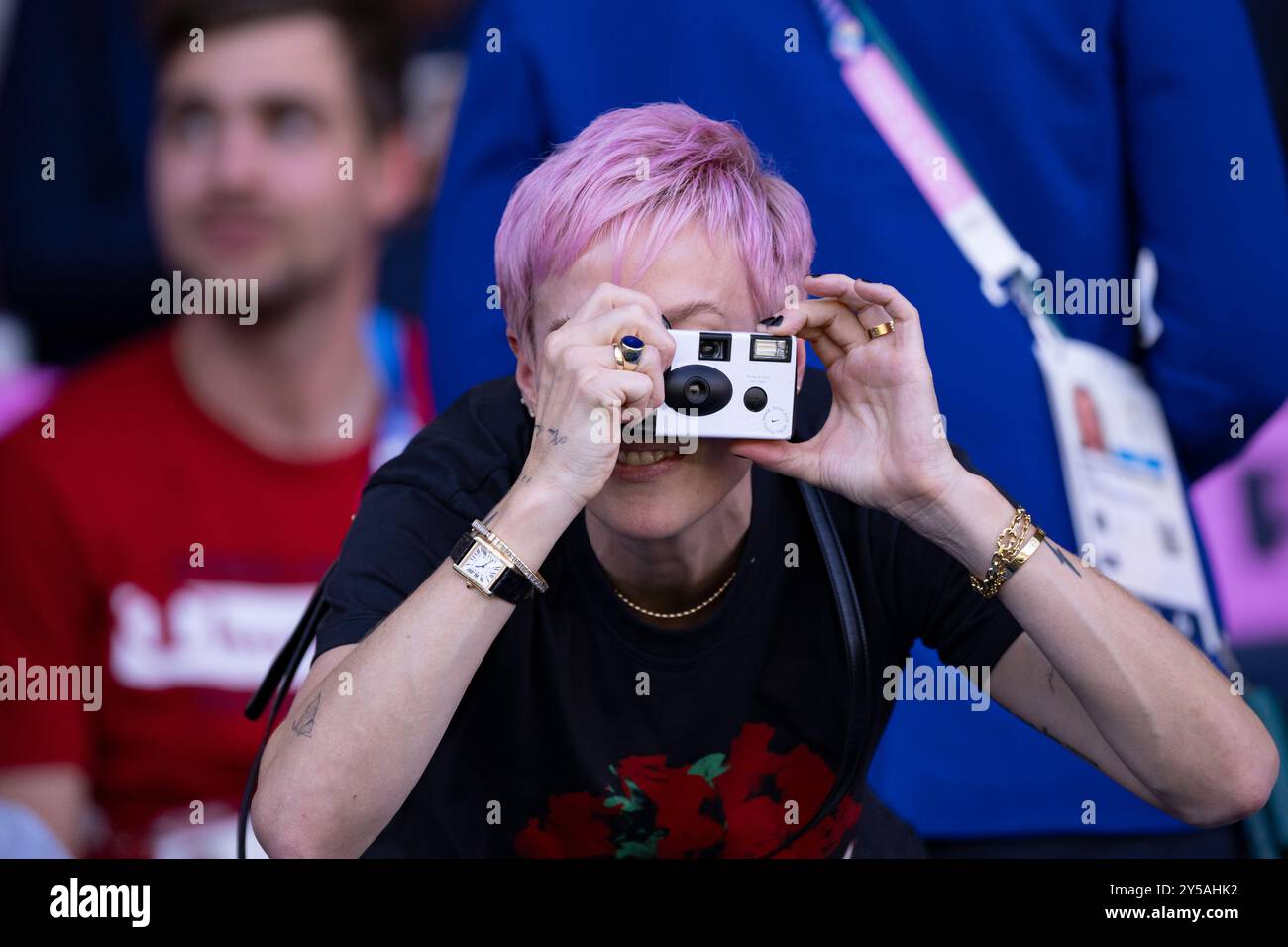 August 10, 2024, Paris, France: Former US player Megan Rapinoe having ...
