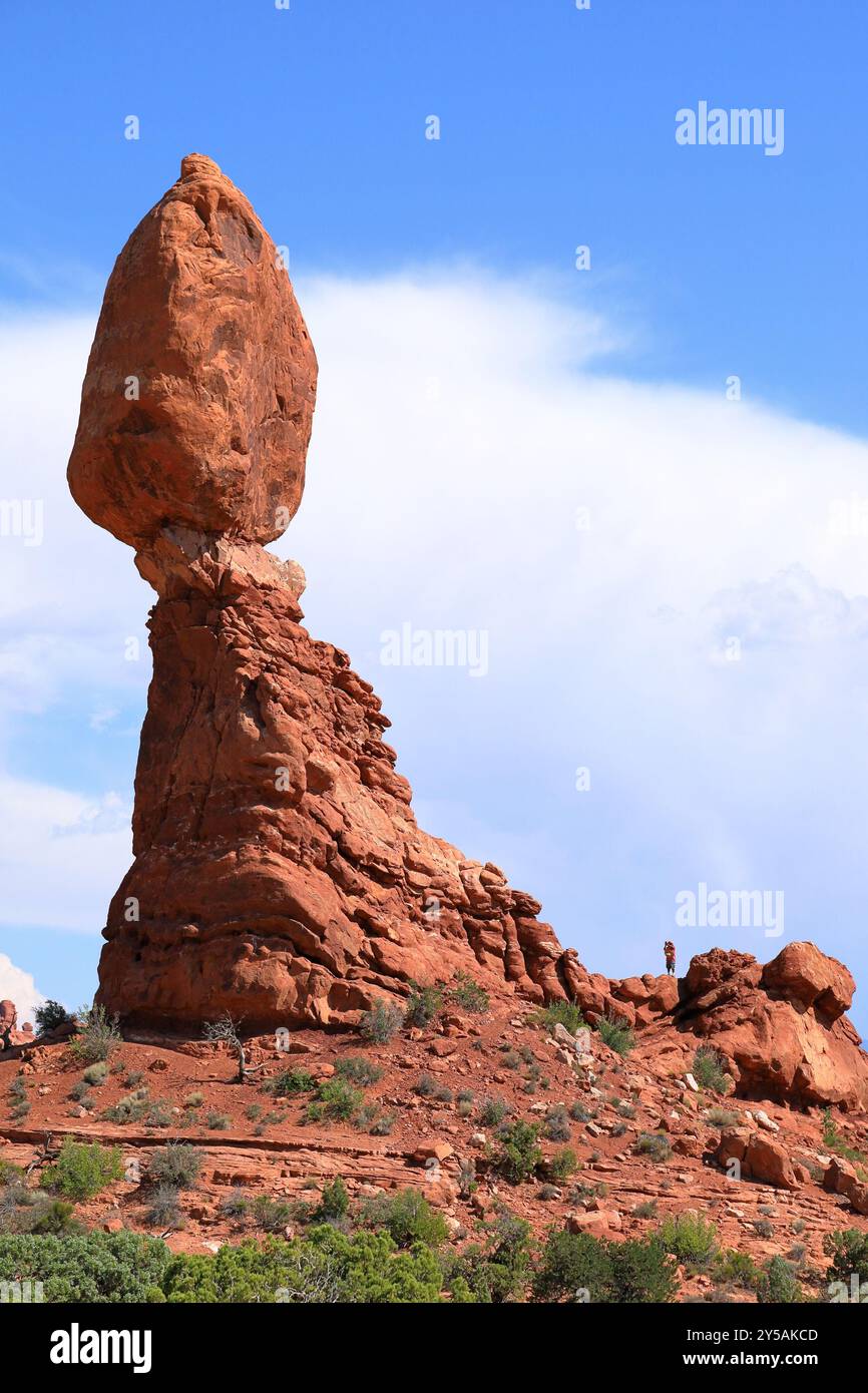 Arches National Park, Utah: the Balanced Rock Formation - the size of ...