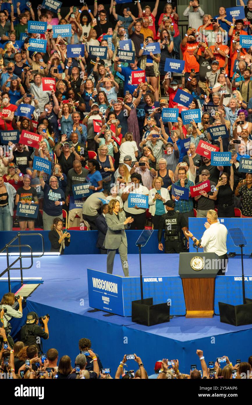 Photographs from a presidential campaign rally for Vice President ...