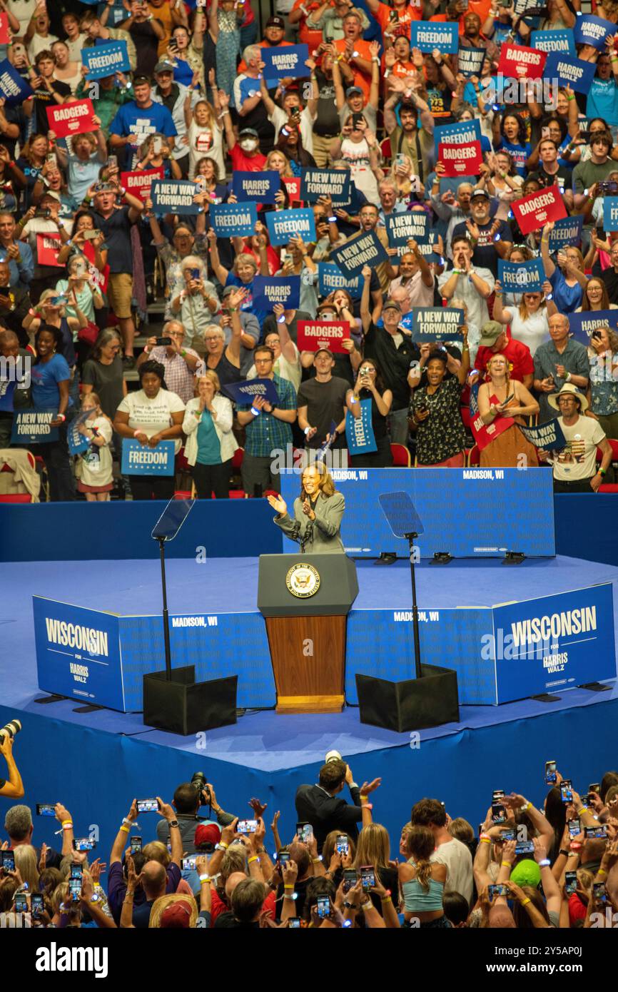 Photographs from a presidential campaign rally for Vice President ...