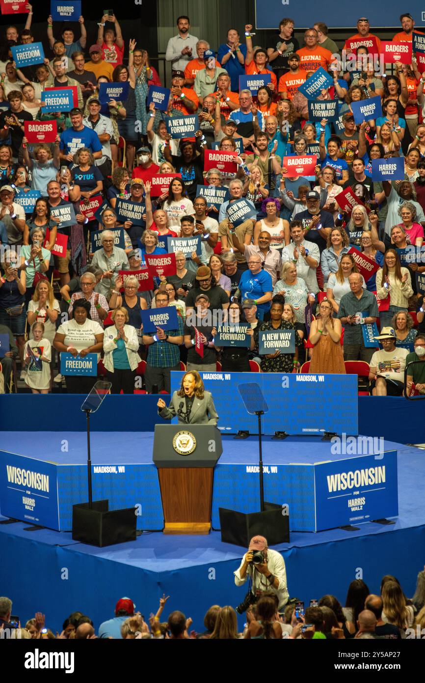 Photographs from a presidential campaign rally for Vice President ...