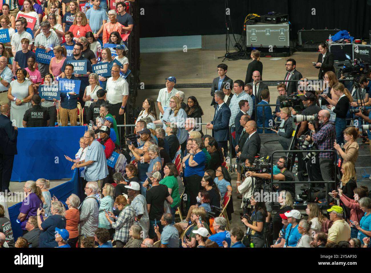 Photographs from a presidential campaign rally for Vice President ...
